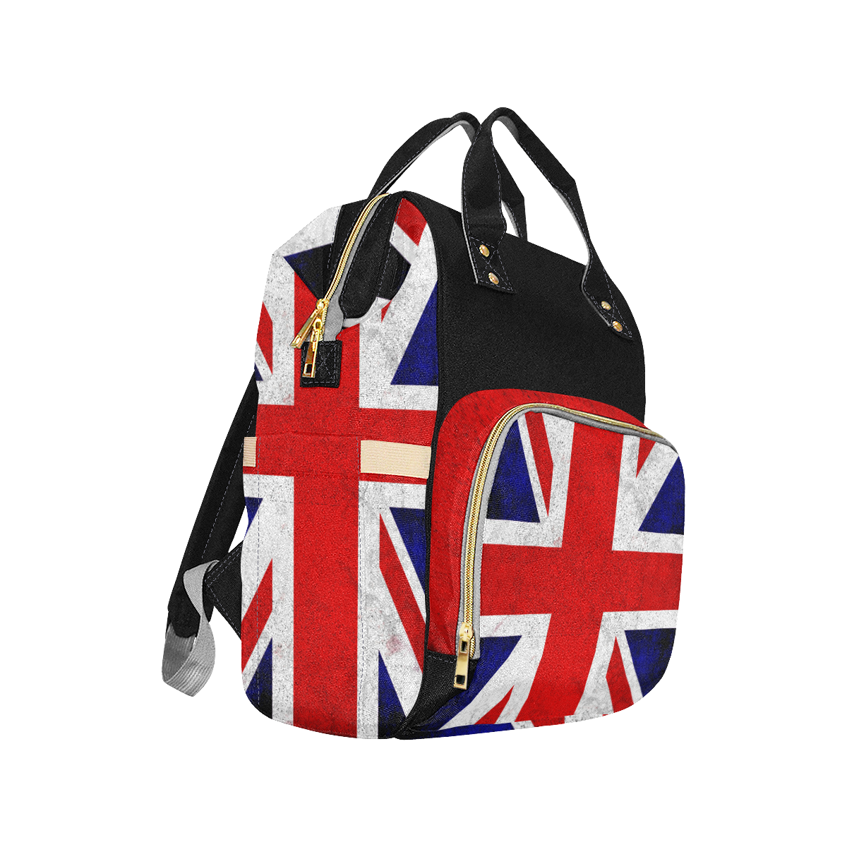 United Kingdom Union Jack Flag - Grunge 2 Multi-Function Diaper ...