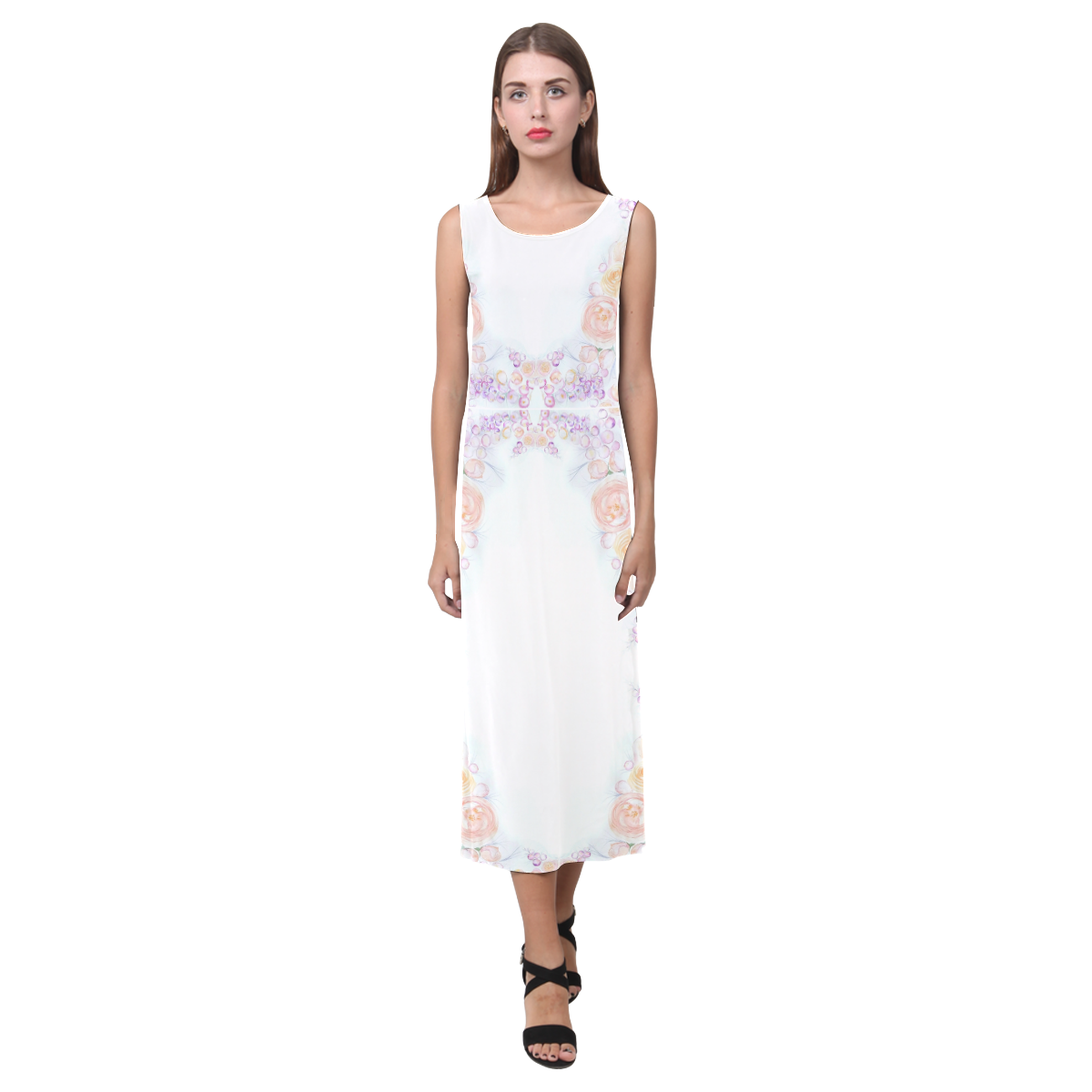 1626 Phaedra Sleeveless Open Fork Long Dress (Model D08) | ID: D2561967