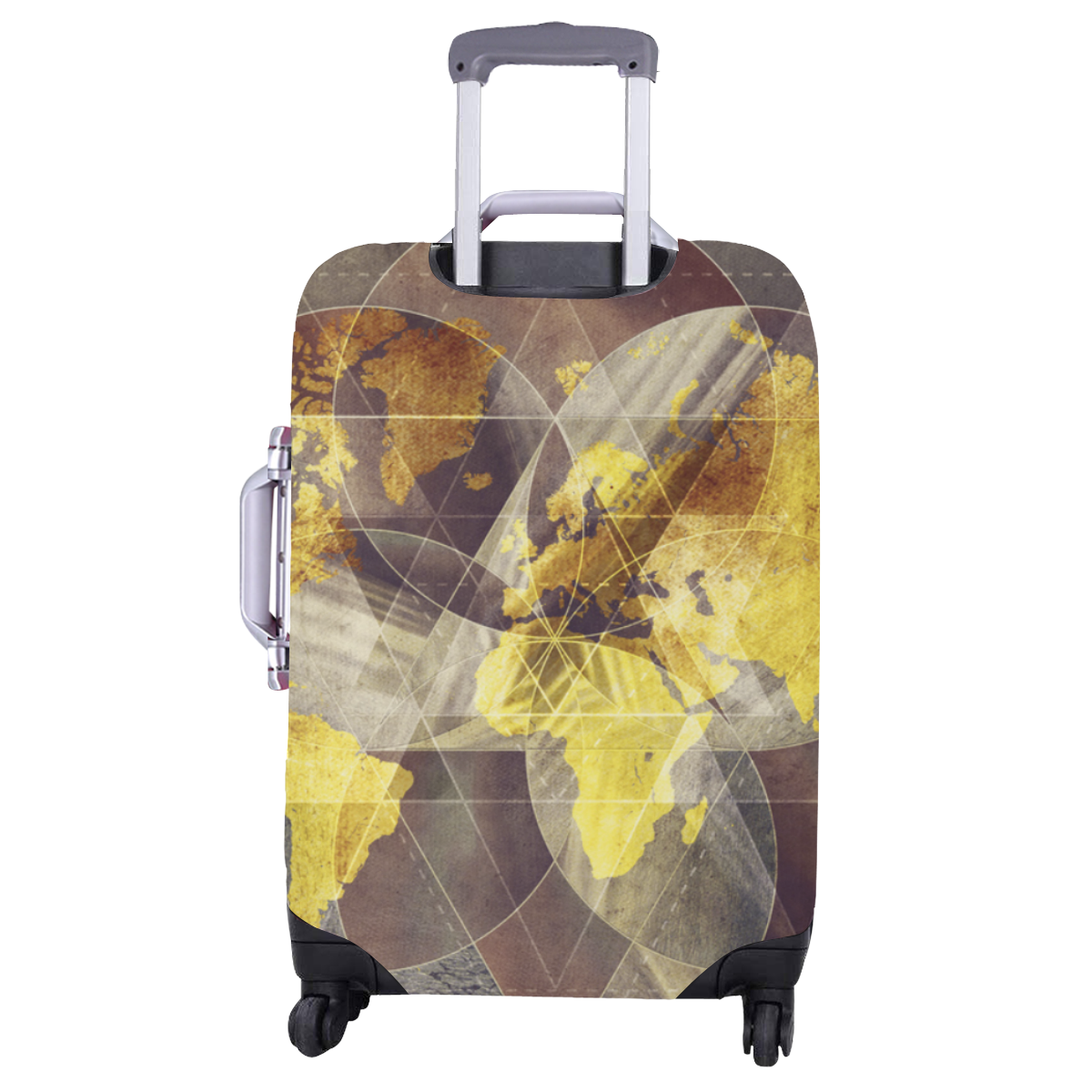 world map #map #worldmap Luggage Cover/Large 26"-28" | ID: D3750840