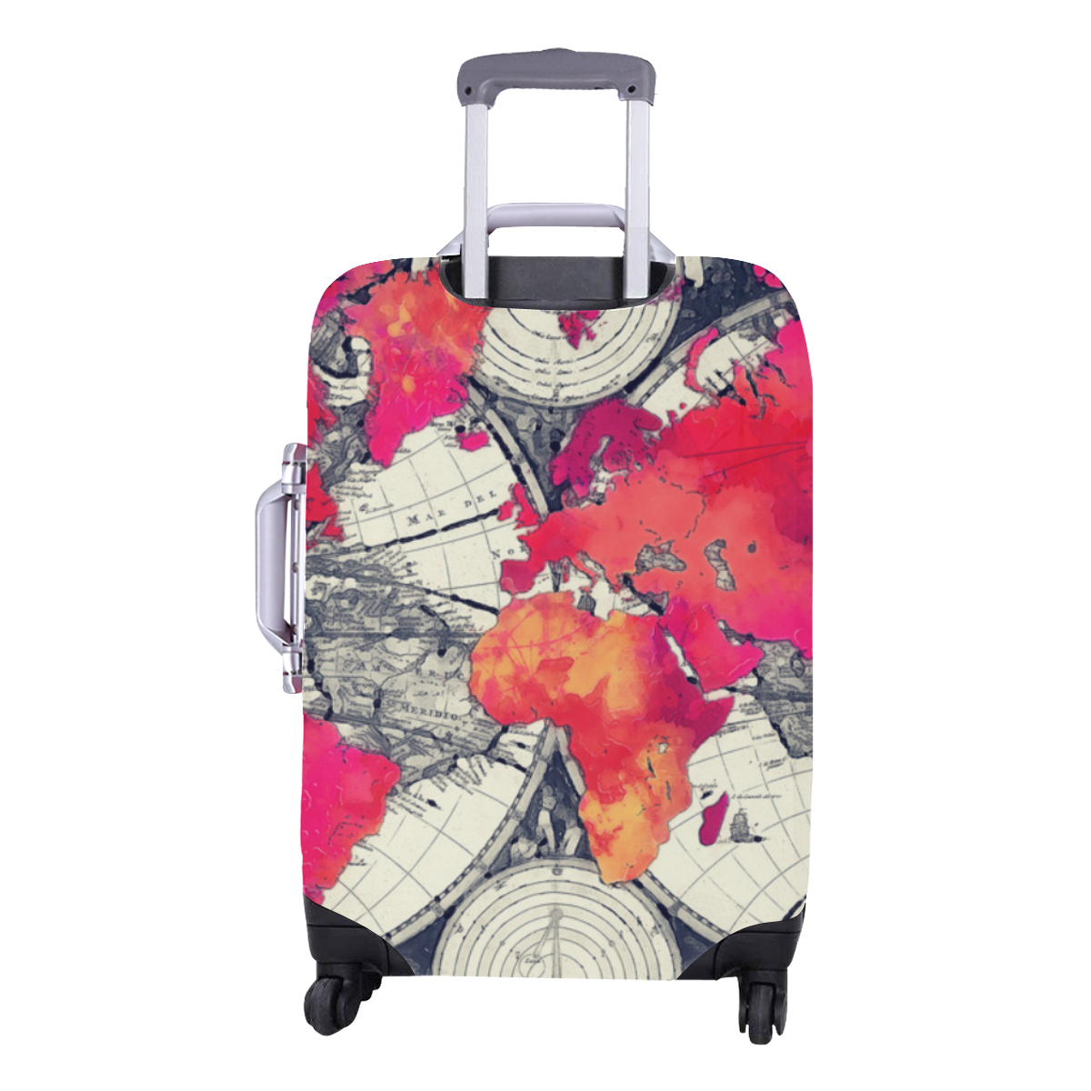 world map #map #worldmap Luggage Cover/Medium 22"-25" | ID: D3751090