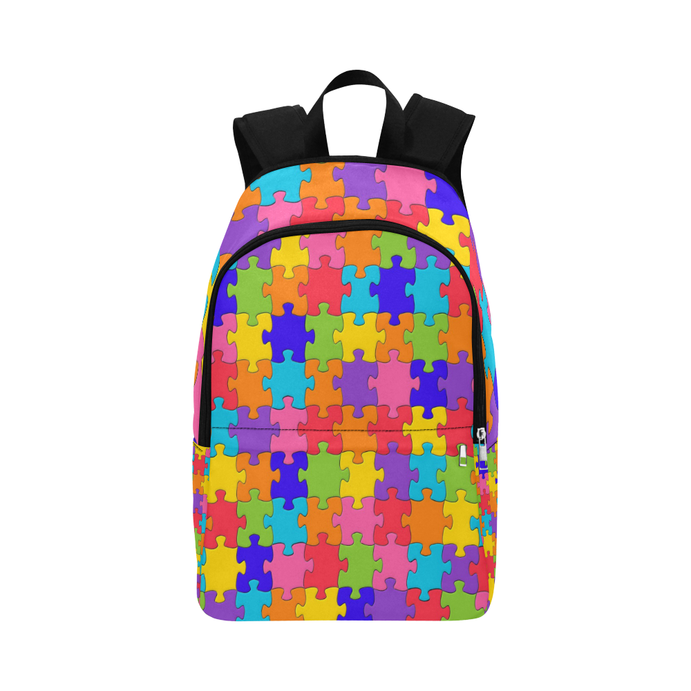 Rainbow Jigsaw Puzzle Fabric Backpack for Adult (Model 1659) | ID: D3827336