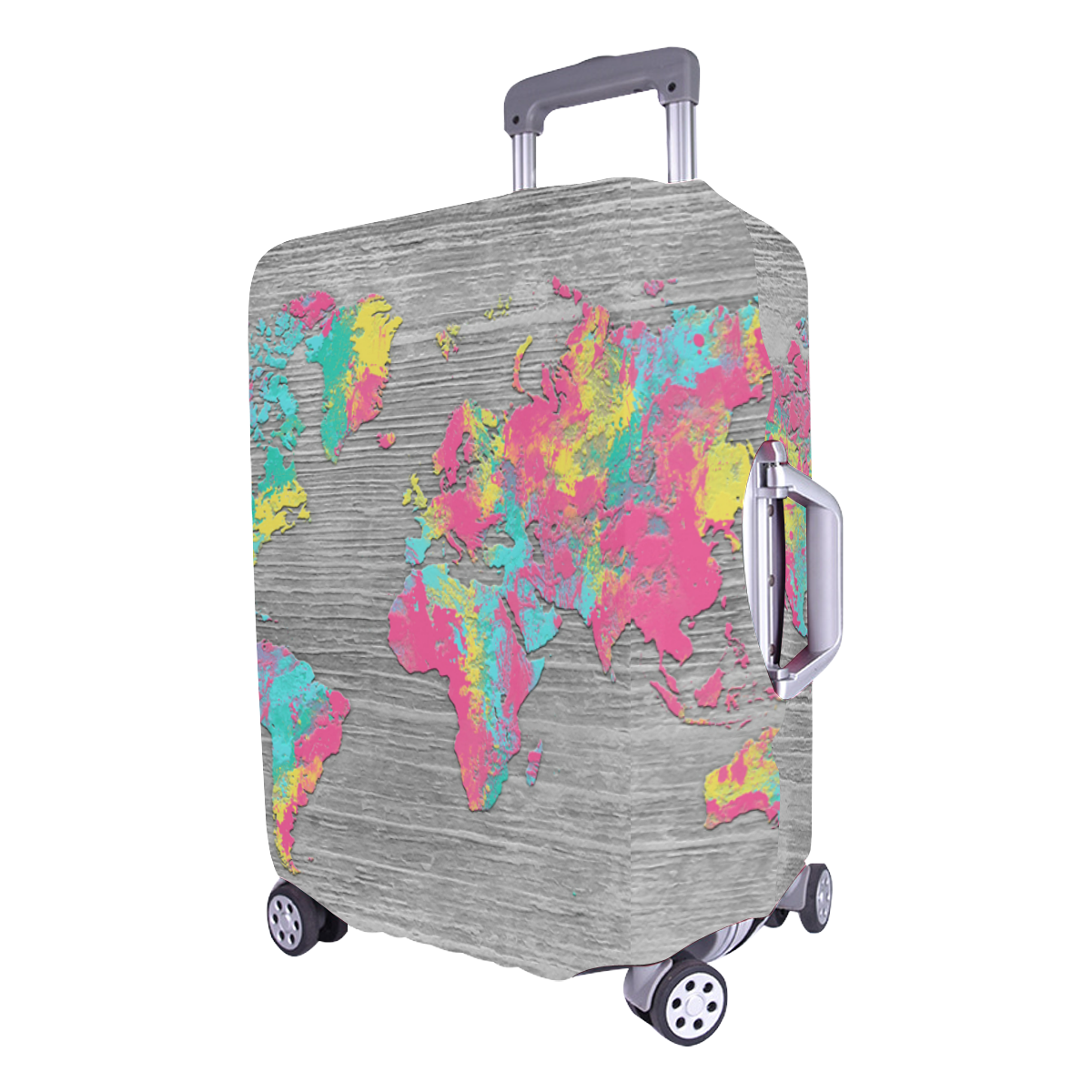world map #map #worldmap Luggage Cover/Large 26"-28" | ID: D3750809