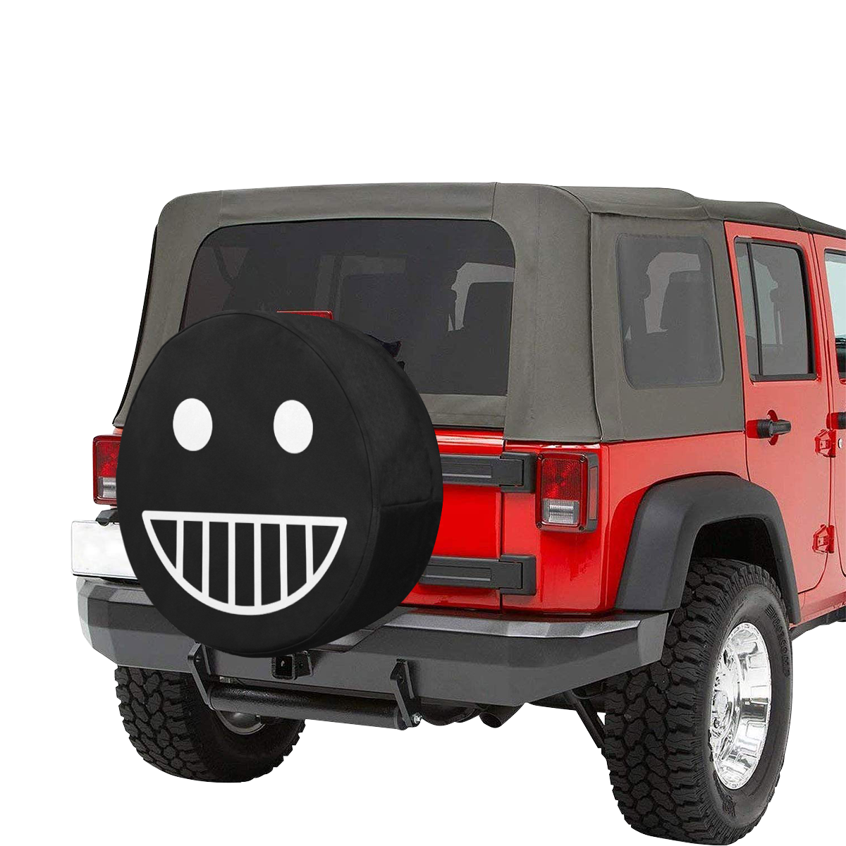 Silhouette Smiley Face Emoji 34 Inch Spare Tire Cover | ID: D4367487