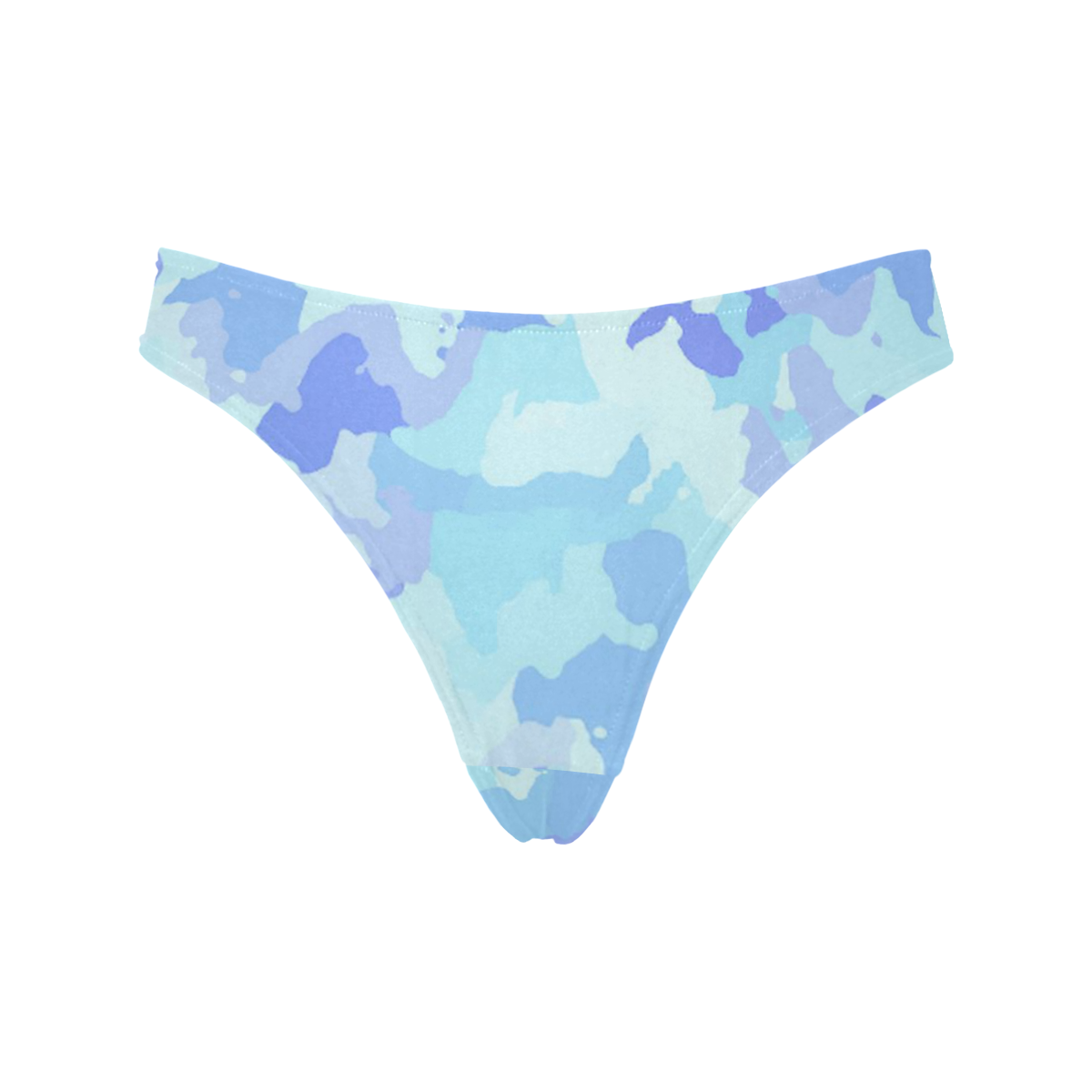 camouflage , aqua Women's All Over Print Thongs (Model L30) | ID: D3417900