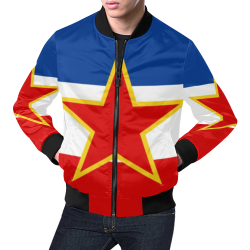 GDR FLAG All Over Print Bomber Jacket for Men/Large Size (Model H19 ...