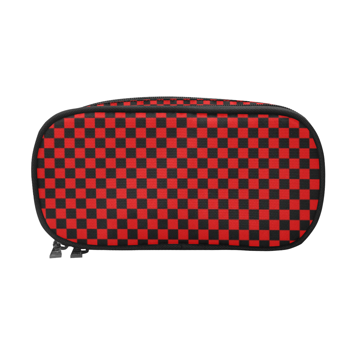 Checkerboard Black And Red Pencil Pouch/Large (Model 1680) | ID: D3767204