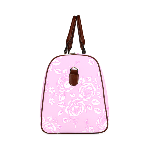 Retro Roses Pink Waterproof Travel Bag/Large (Model 1639) | ID: D3690783