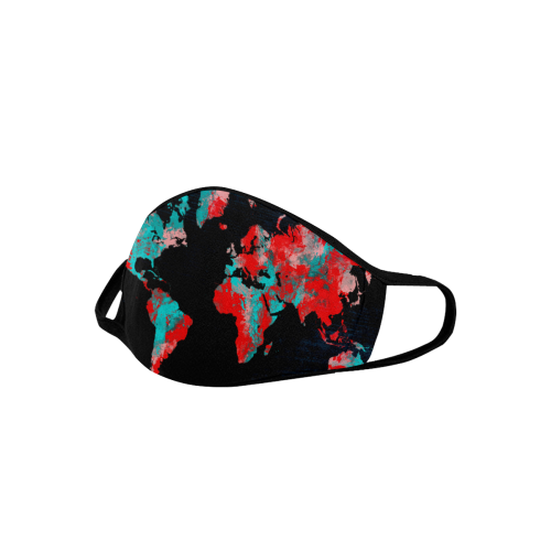 world map #map #worldmap Mouth Mask | ID: D5050153