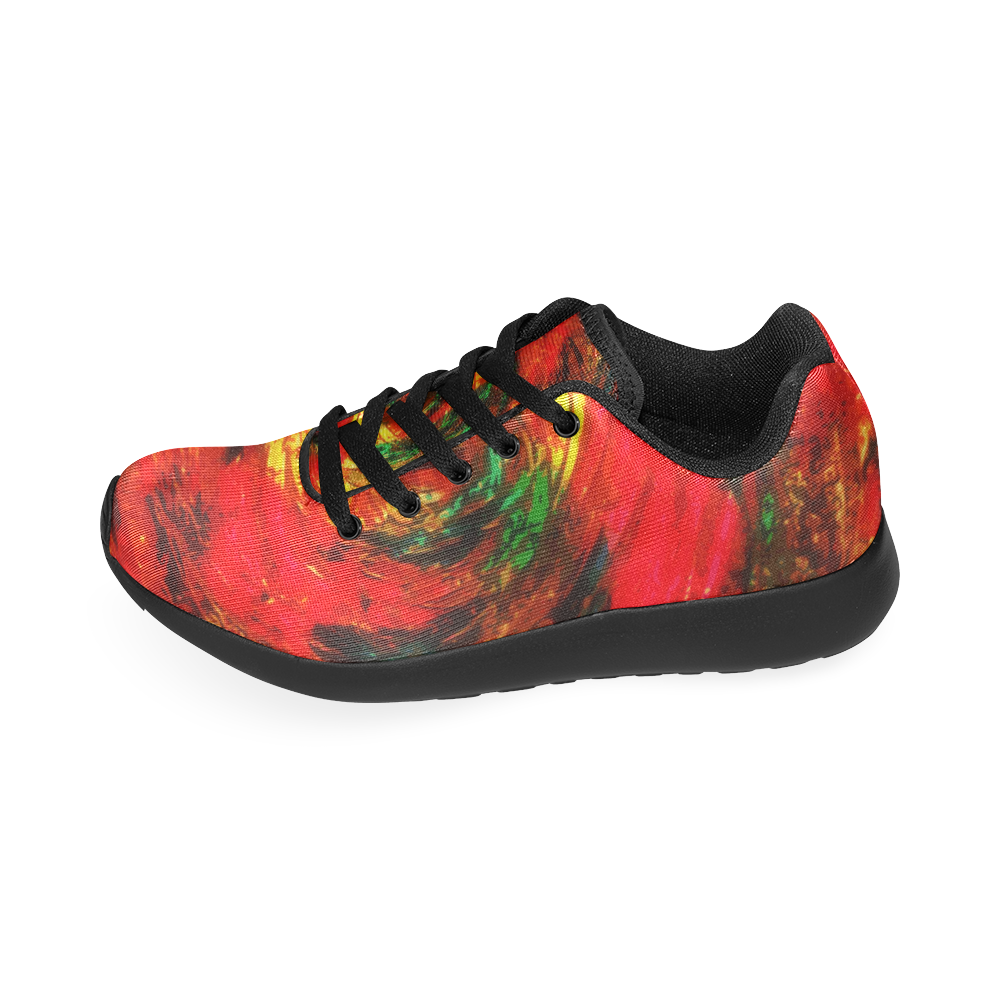 Red Abstraction Women’s Running Shoes (Model 020) | ID: D3320579