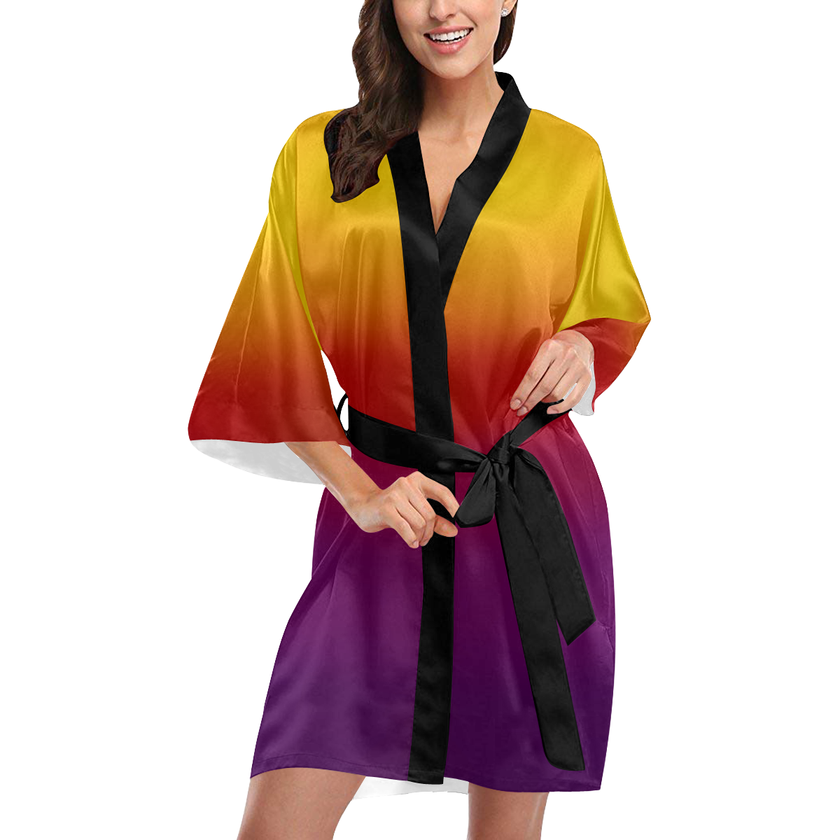 Shades of sunset Kimono Robe | ID: D3684713