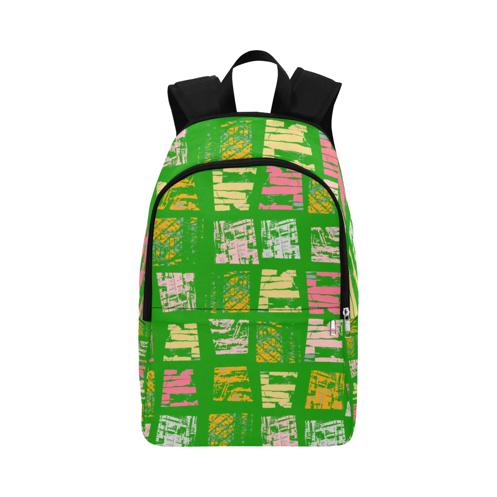 colored squares green Fabric Backpack for Adult (Model 1659) | ID: D2966213