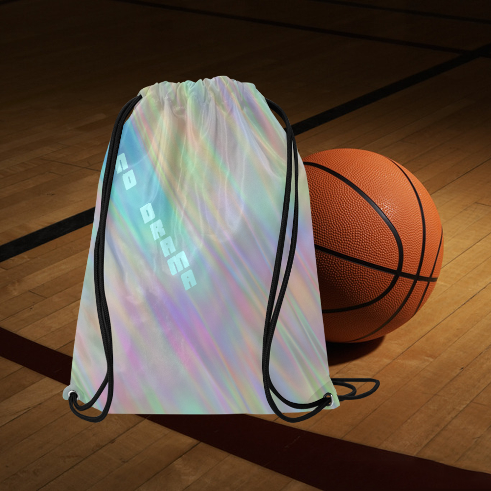 No drama cute iridescent drawstring bag Medium Drawstring Bag Model ...