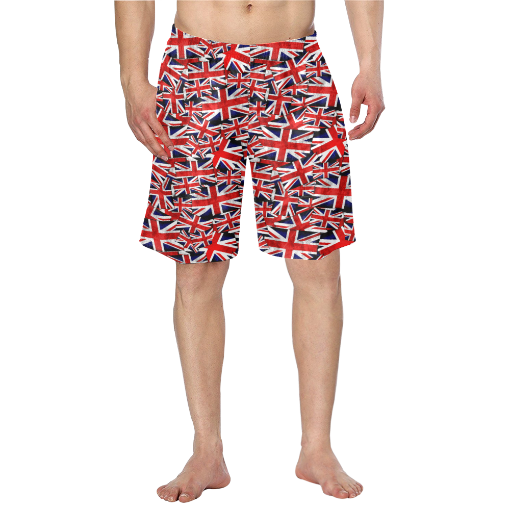 Union Jack British UK Flag Men's Swim Trunk (Model L21) | ID: D4468867
