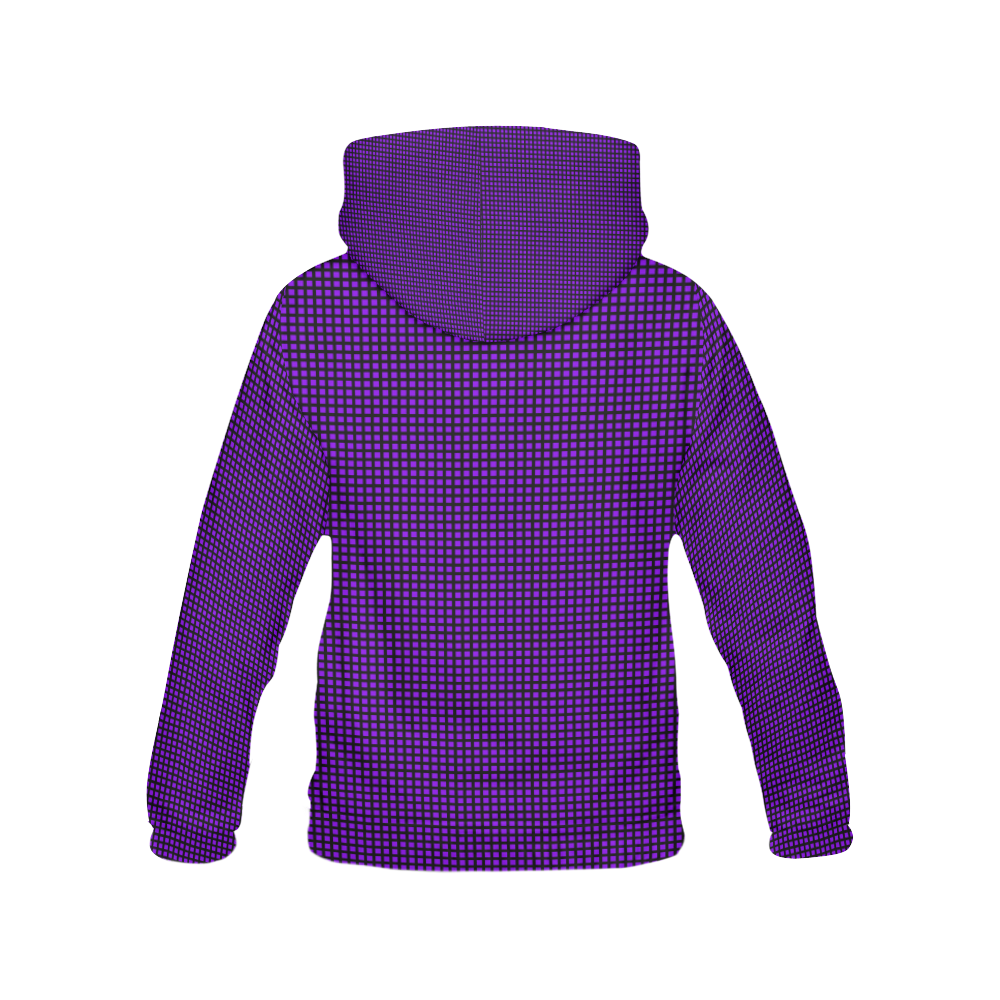 Squares in Purple All Over Print Hoodie for Women (USA Size) (Model H13 ...