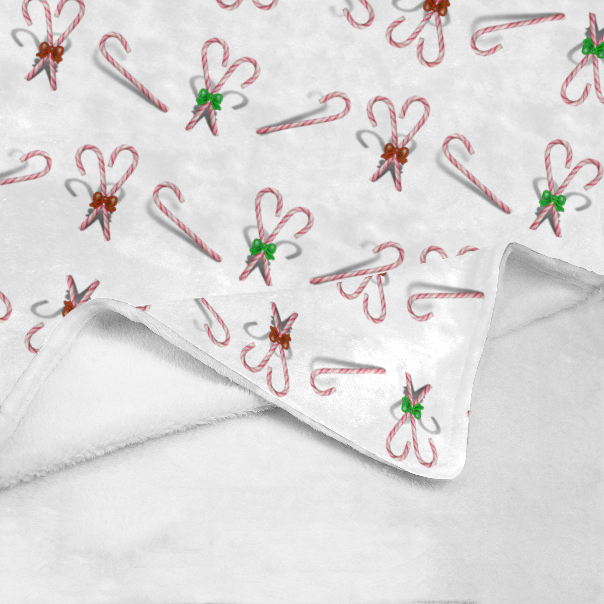 Christmas Candy Canes with Bows Ultra-Soft Micro Fleece Blanket 50"x60 ...