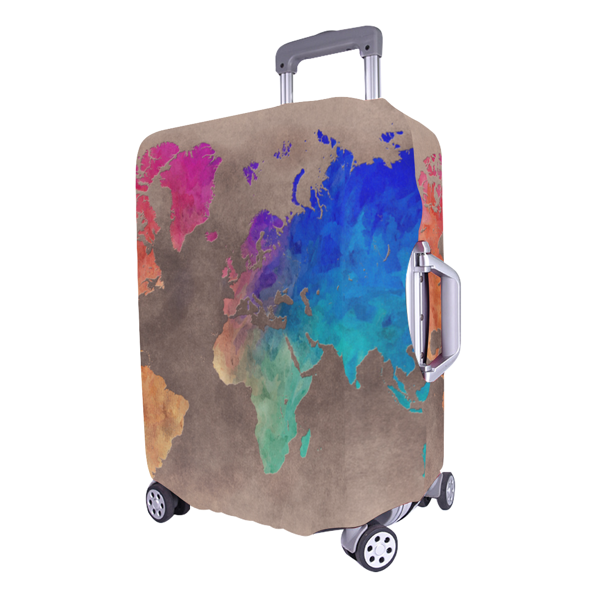 world map #map #worldmap Luggage Cover/Large 26"-28" | ID: D3750975