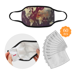 world map #map #worldmap Mouth Mask (60 Filters Included) (Non-medical ...