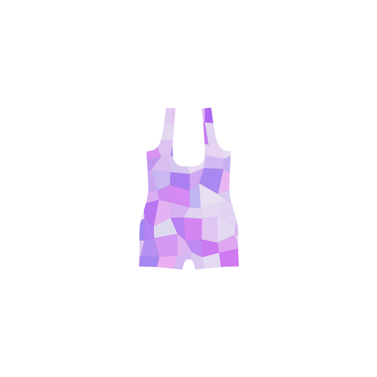 Bright Purple Mosaic Classic One Piece Swimwear (Model S03) | ID: D2573671