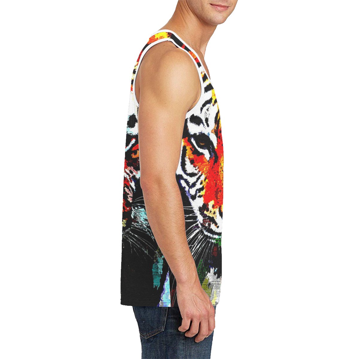 TIGER 12 Men's All Over Print Tank Top (Model T57) | ID: D2977782