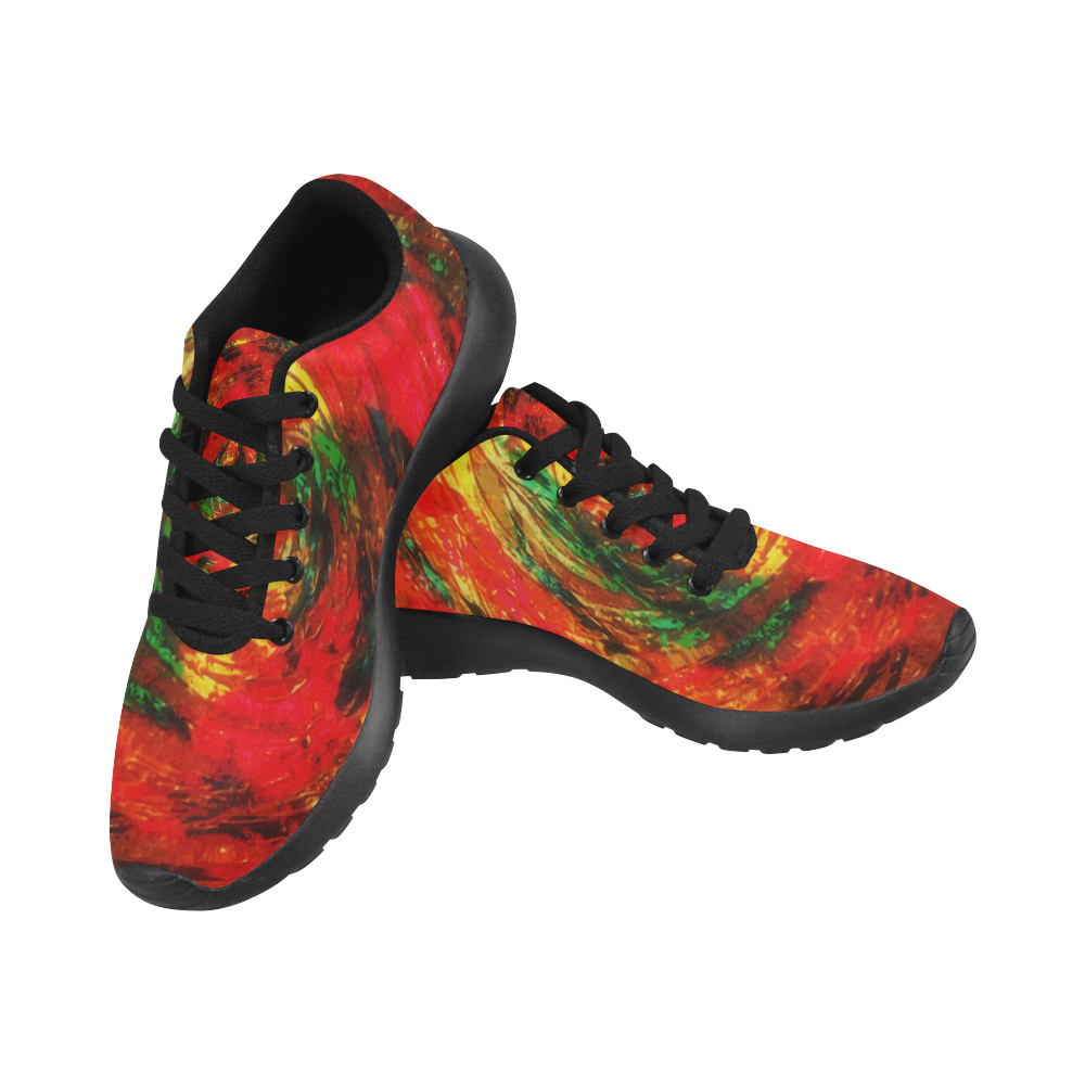 Red Abstraction Women’s Running Shoes (Model 020) | ID: D3320579