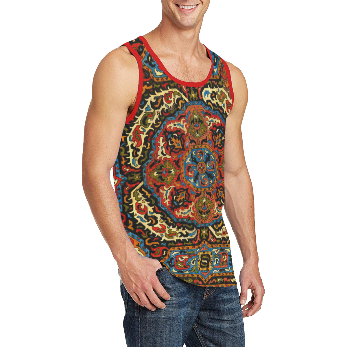 Azerbaijan Pattern 2 Men's All Over Print Tank Top (Model T57) | ID ...