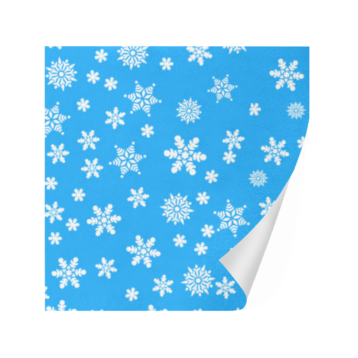 Christmas White Snowflakes on Light Blue Gift Wrapping Paper 58"x 23 ...