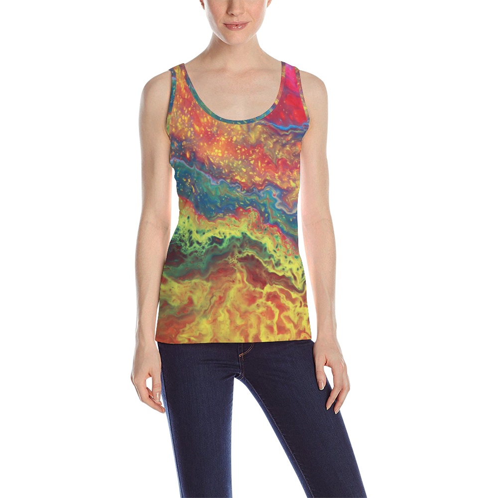 Powerful All Over Print Tank Top for Women (Model T43) | ID: D2701116