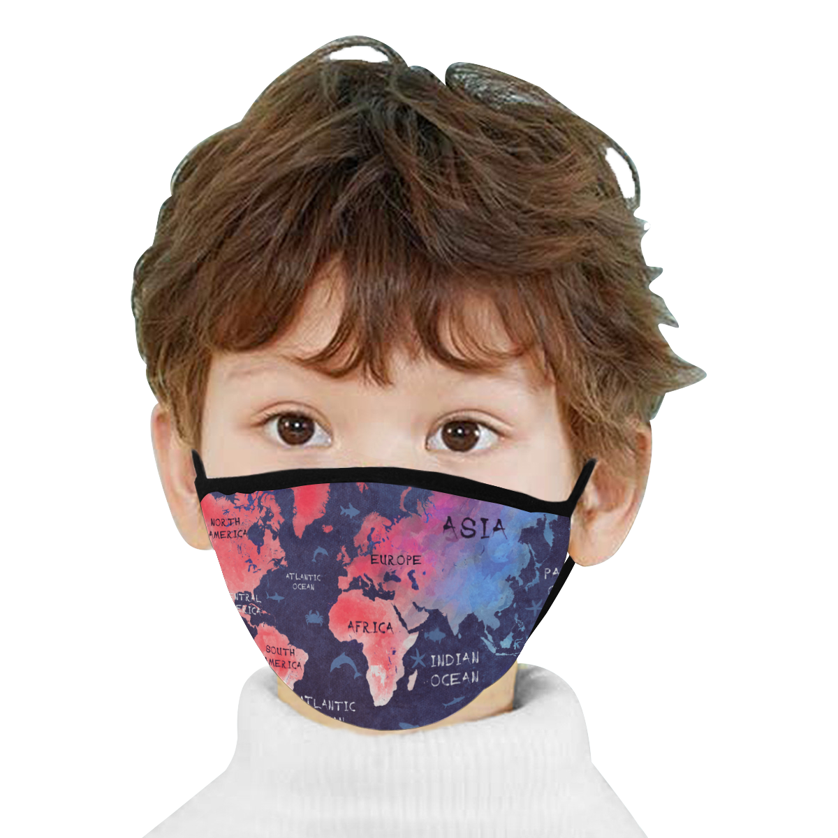 world map #map #worldmap Mouth Mask (60 Filters Included) (Non-medical ...