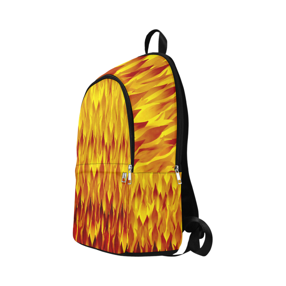 Hot Fire and Flames Illustration Fabric Backpack for Adult (Model 1659 ...