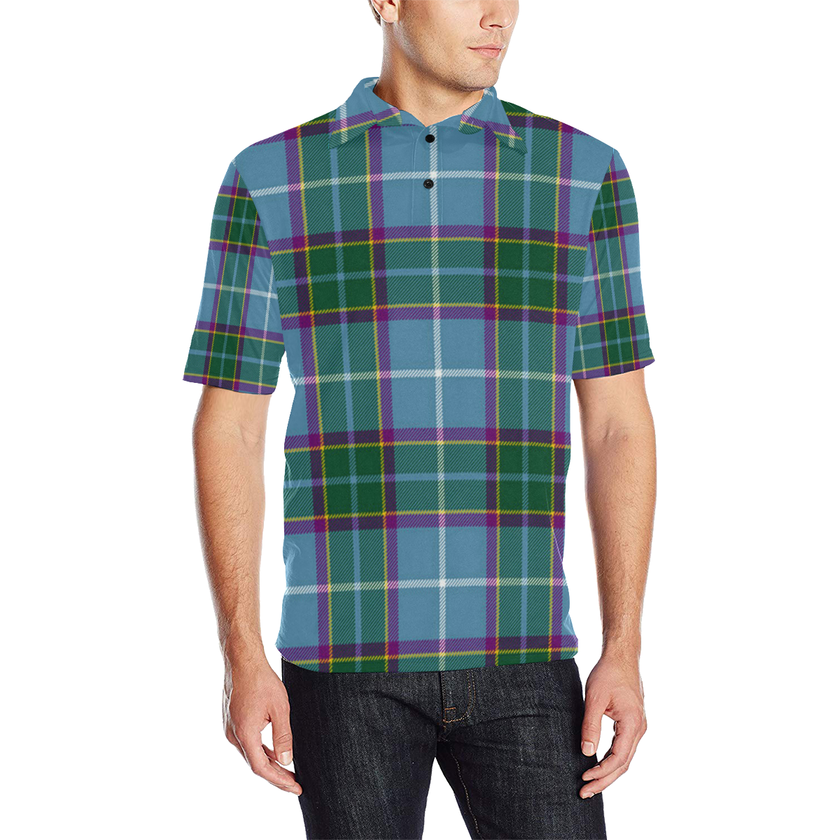 Isle of Man (Laxey Manx) Tartan Men's All Over Print Polo Shirt (Model ...