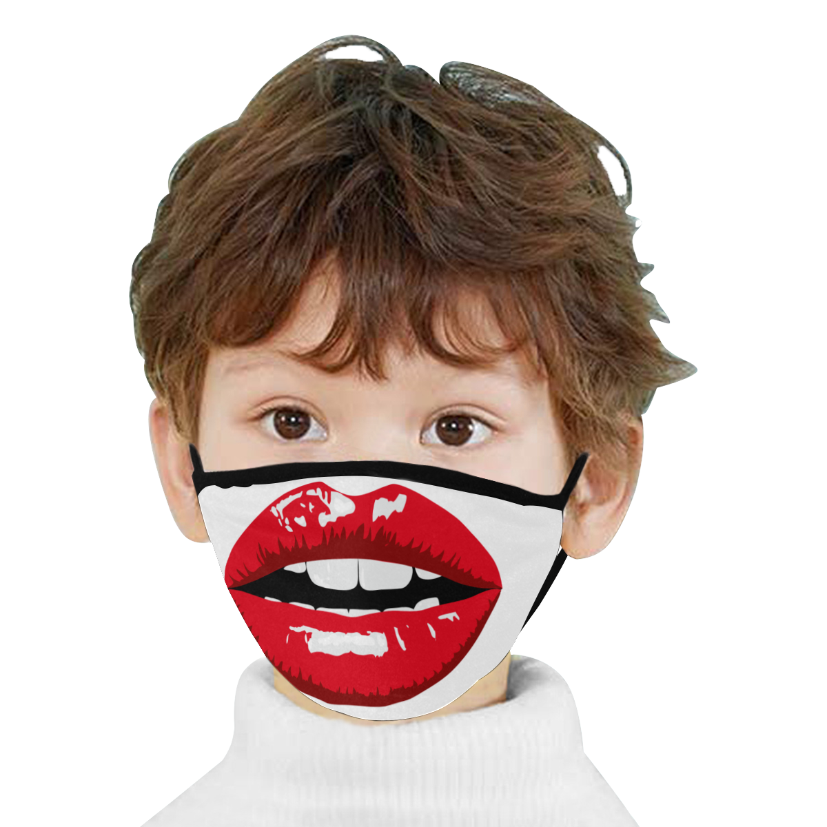 Sexy Red Lips Art White Background Cool Mouth Masks Mouth Mask | ID ...