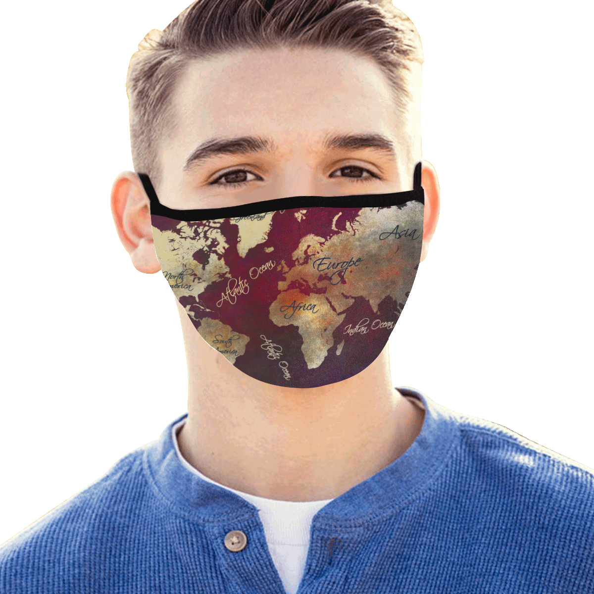 world map #map #worldmap Mouth Mask | ID: D5050302