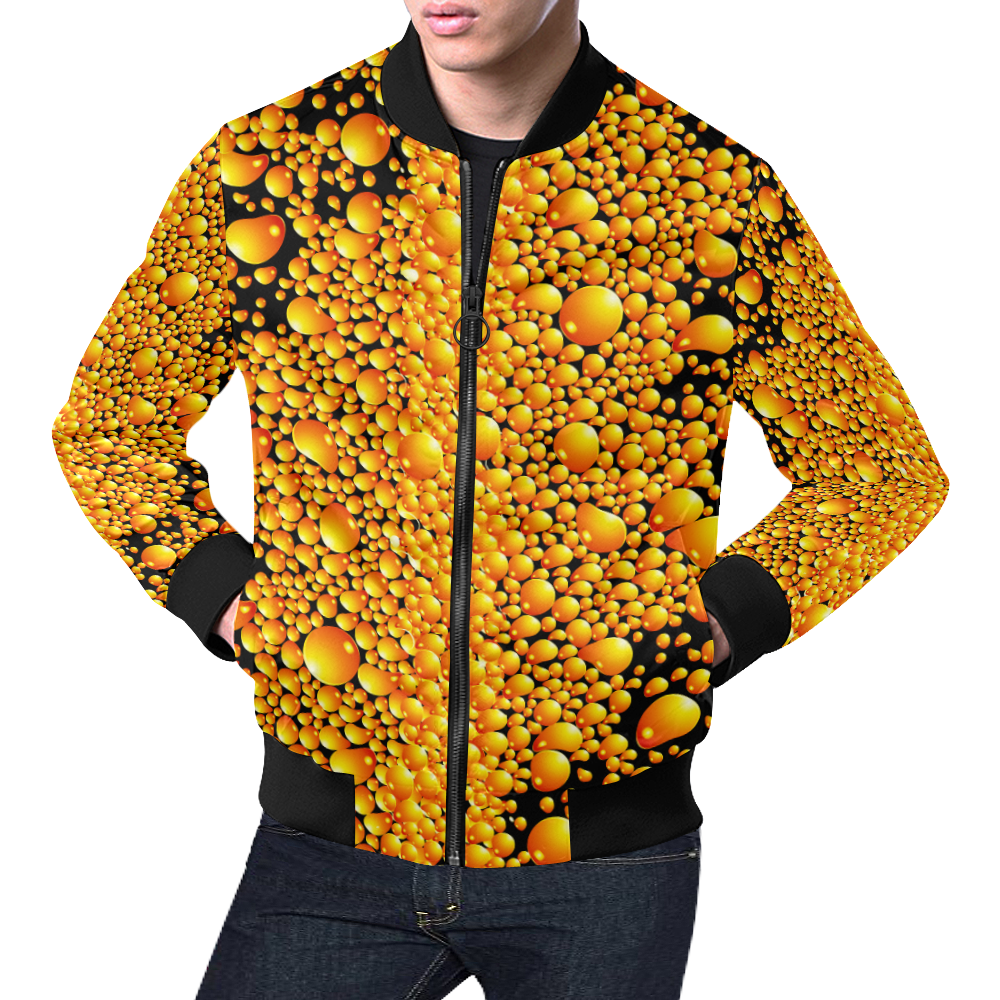 yellow bubble All Over Print Bomber Jacket for Men/Large Size (Model ...
