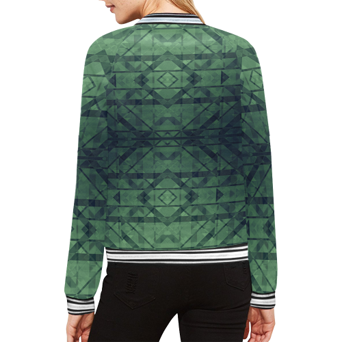 Sci-Fi Green Monster Geometric design All Over Print Bomber Jacket for ...