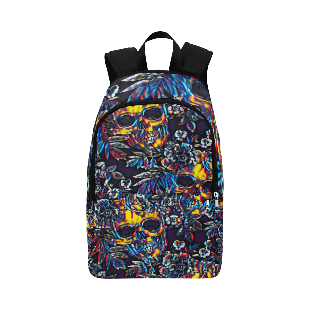 Woke Skulls Festival Rave Aura Fabric Backpack for Adult (Model 1659 ...