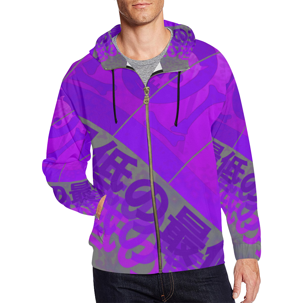 The Lowest of Low Japanese Banner All Over Print Full Zip Hoodie for ...