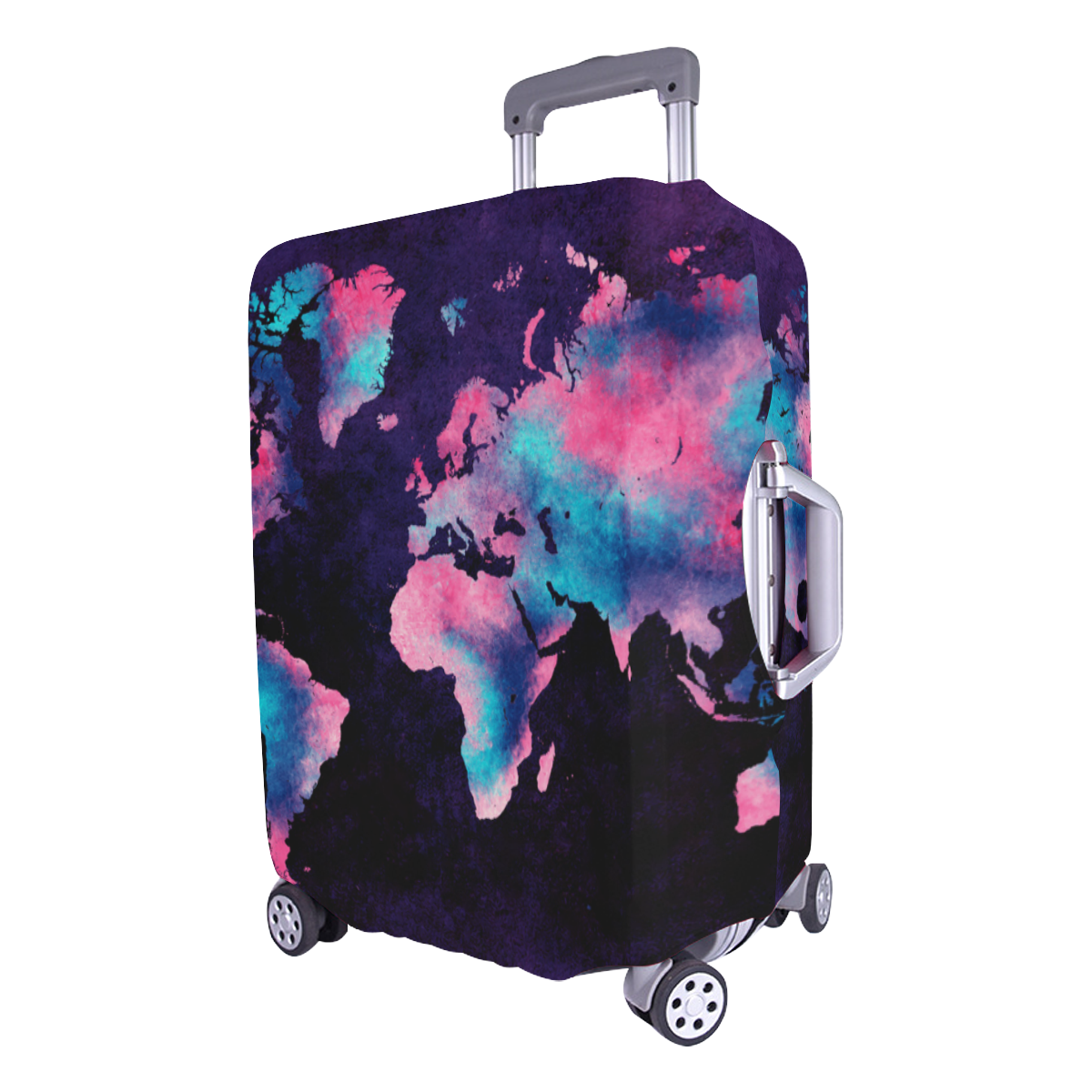 world map #map #worldmap Luggage Cover/Large 26"-28" | ID: D3750828