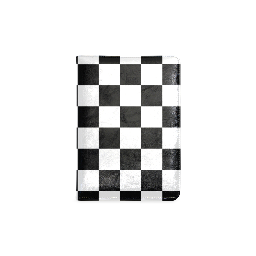 Black White Checkers Custom NoteBook A5 | ID: D3408381