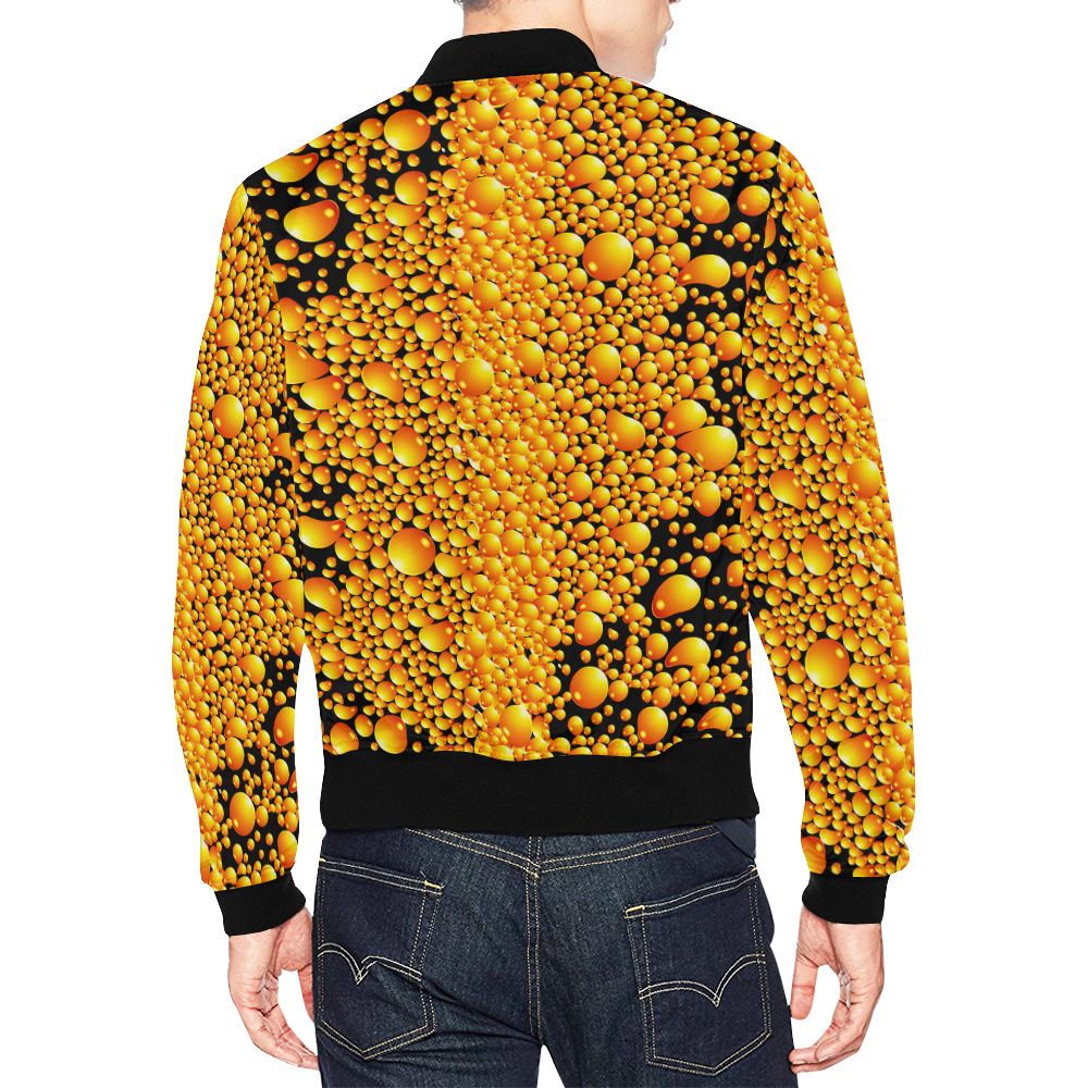 yellow bubble All Over Print Bomber Jacket for Men/Large Size (Model ...