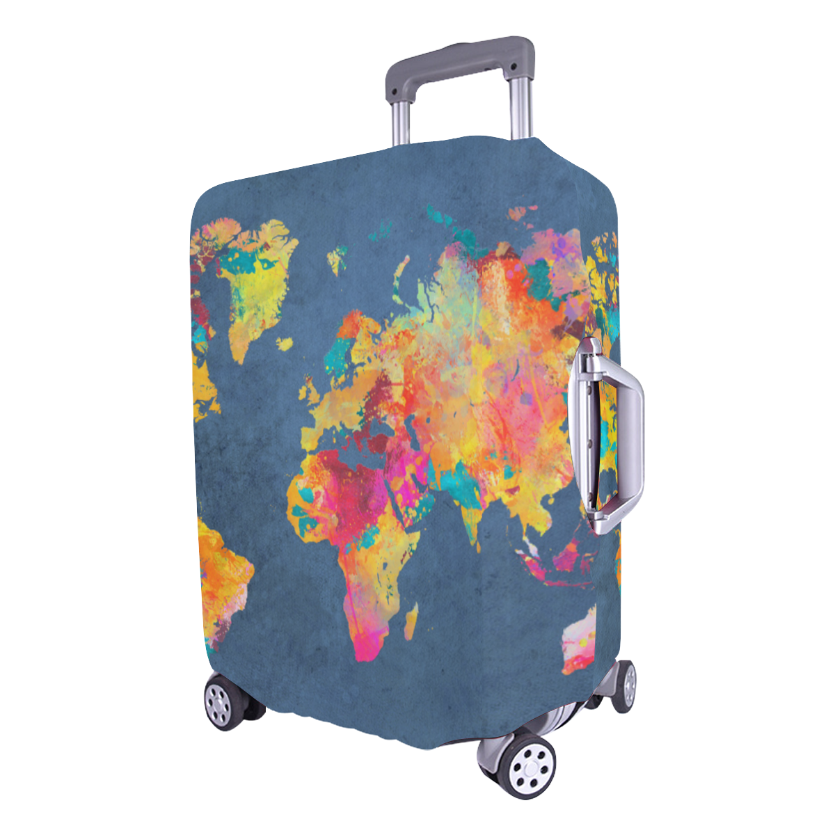 world map #map #worldmap Luggage Cover/Large 26"-28" | ID: D3751062