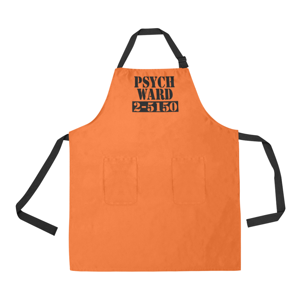 Psych Ward Inmate Costume All Over Print Apron | ID: D3065928