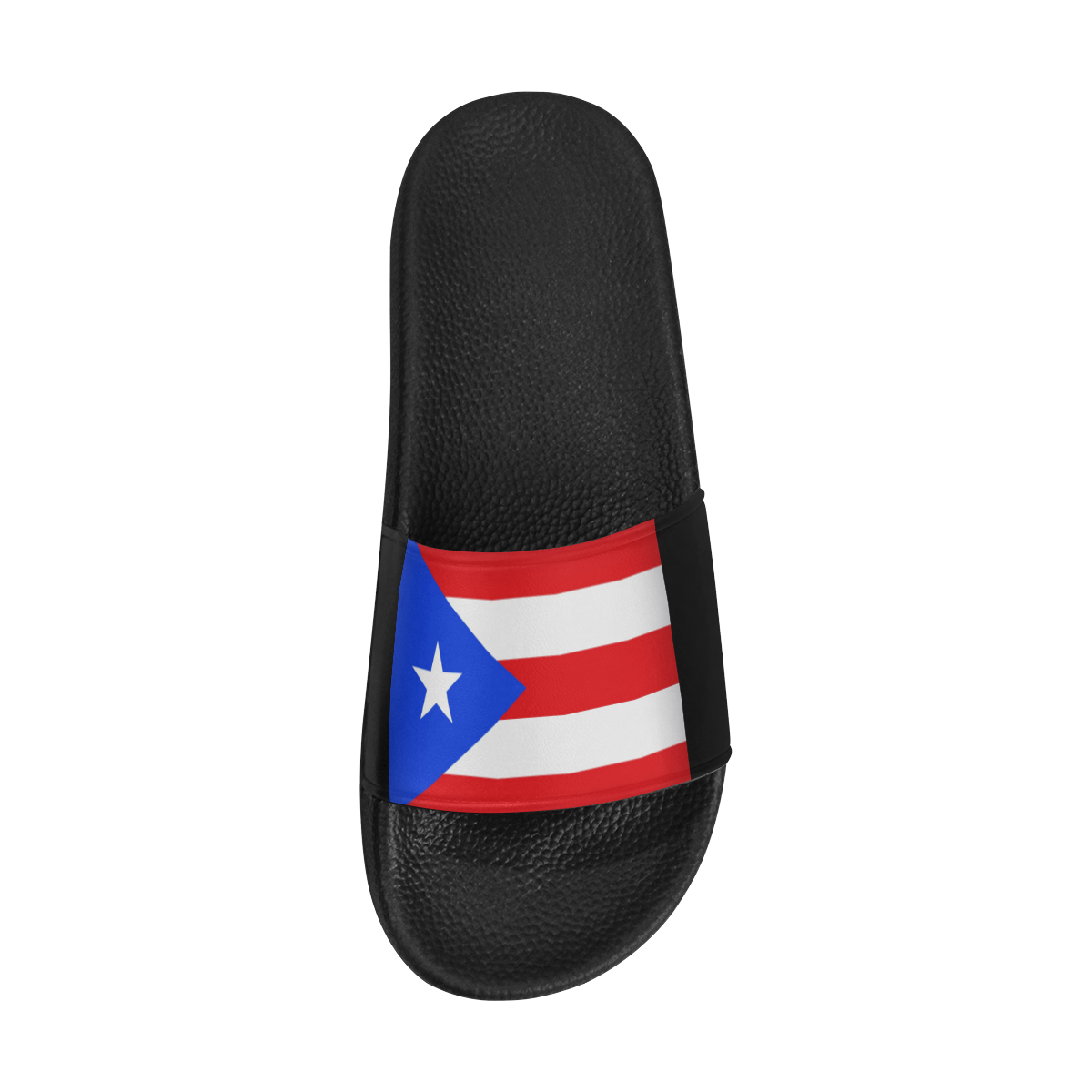 Puerto Rico Flag Men's Slide Sandals (Model 057) | ID: D5181185