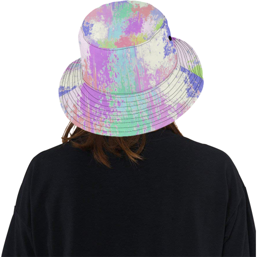 Pastel Paint Splatter All Over Print Bucket Hat | ID: D3415744