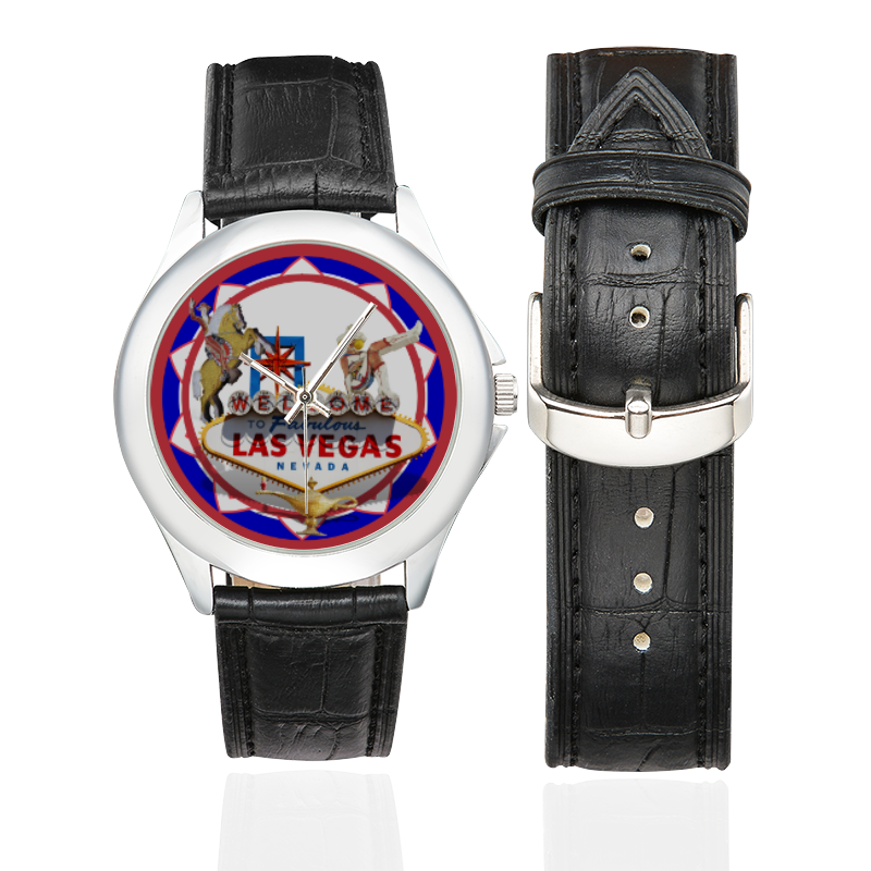 LasVegasIcons Poker Chip - Vegas Sign Women's Classic Leather Strap ...