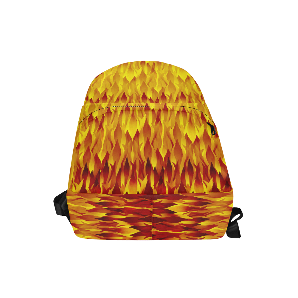 Hot Fire and Flames Illustration Unisex Classic Backpack (Model 1673 ...