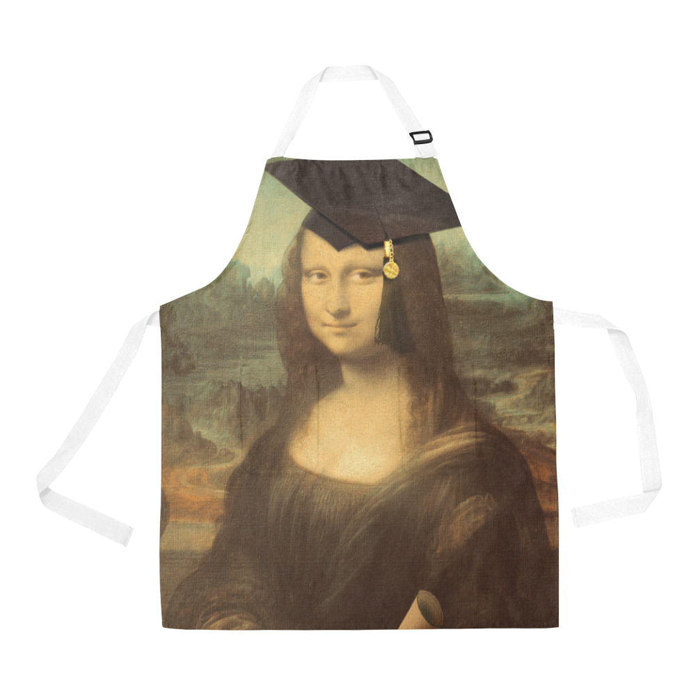 Mona Lisa Graduation All Over Print Apron | ID: D3436221