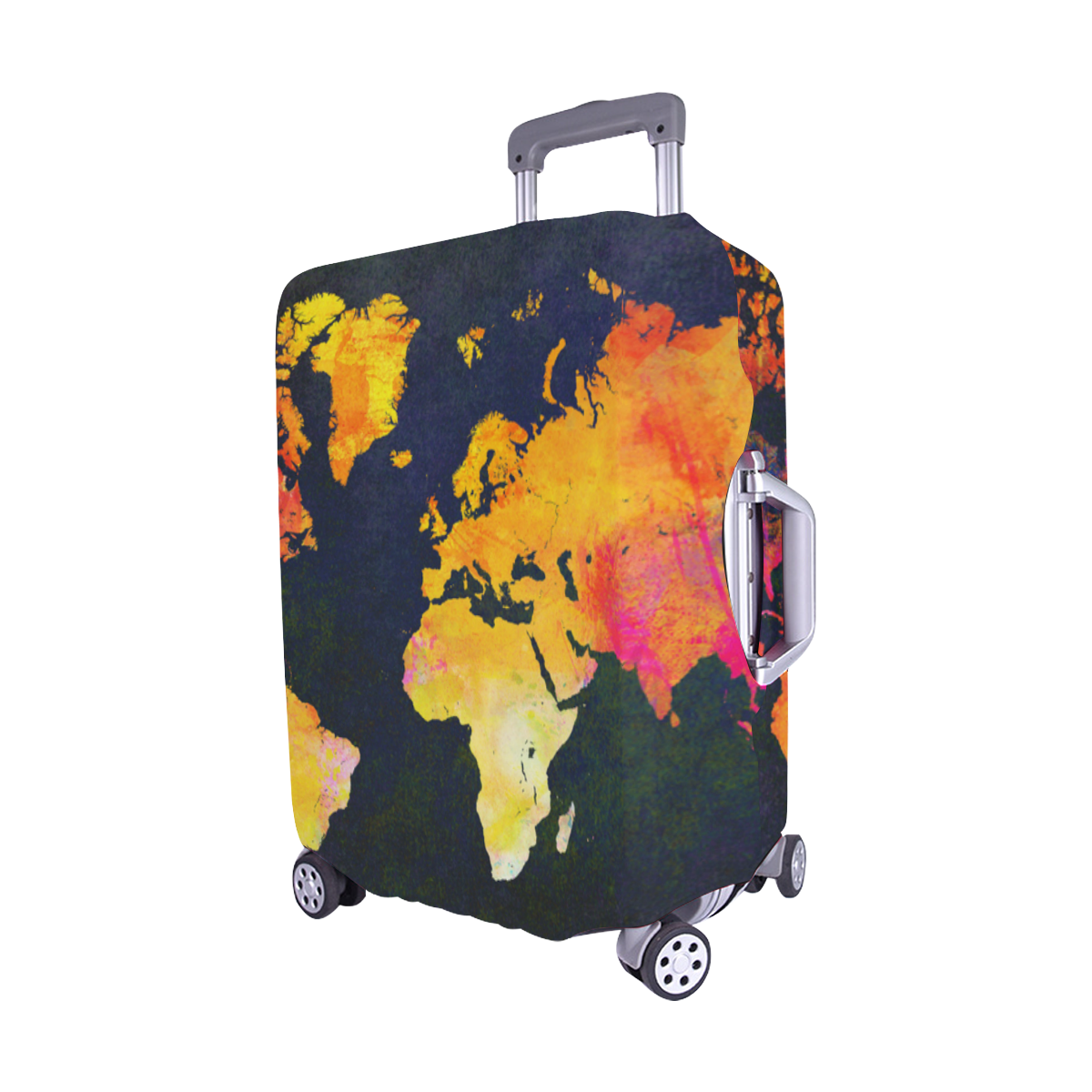 world map #map #worldmap Luggage Cover/Medium 22"-25" | ID: D3751120
