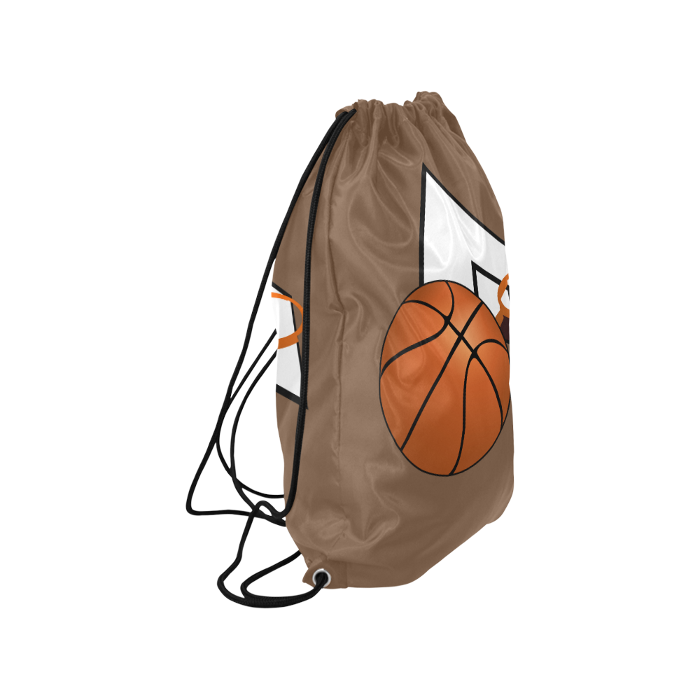 Basketball And Hoop Medium Drawstring Bag Model 1604 (Twin Sides) 13.8 ...