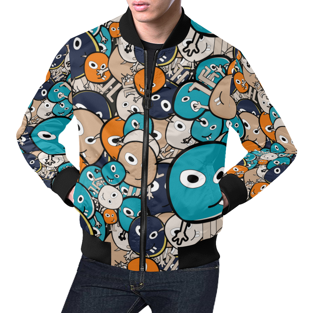 cartoon monsters All Over Print Bomber Jacket for Men (Model H19) | ID ...