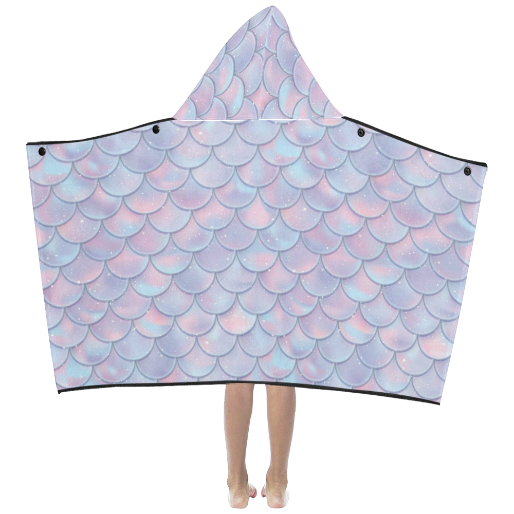 Mermaid Scales Kids' Hooded Bath Towels | ID: D2693269